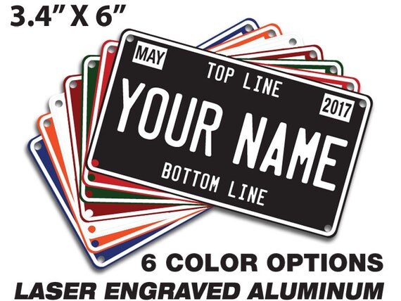 Custom Mini License Plate personalized for your spacecraft: