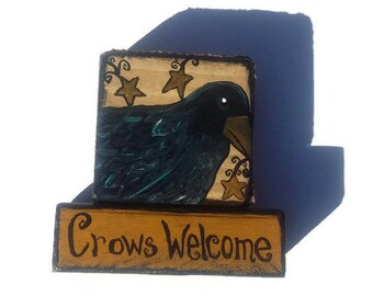Wooden crow | Etsy