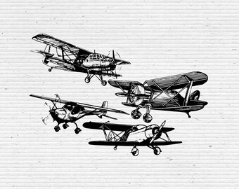 Airplane stencil | Etsy