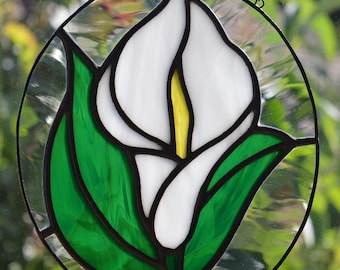 Stained glass lily | Etsy