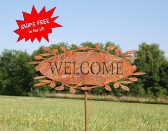 Outdoor welcome sign | Etsy