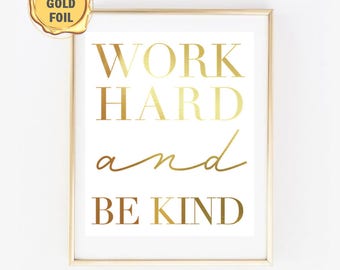Be kind work hard | Etsy