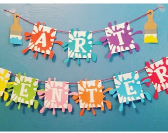 Paint party banner | Etsy
