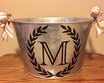 Monogram ice bucket | Etsy