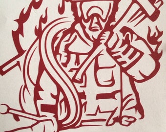 Firefighter cutouts | Etsy