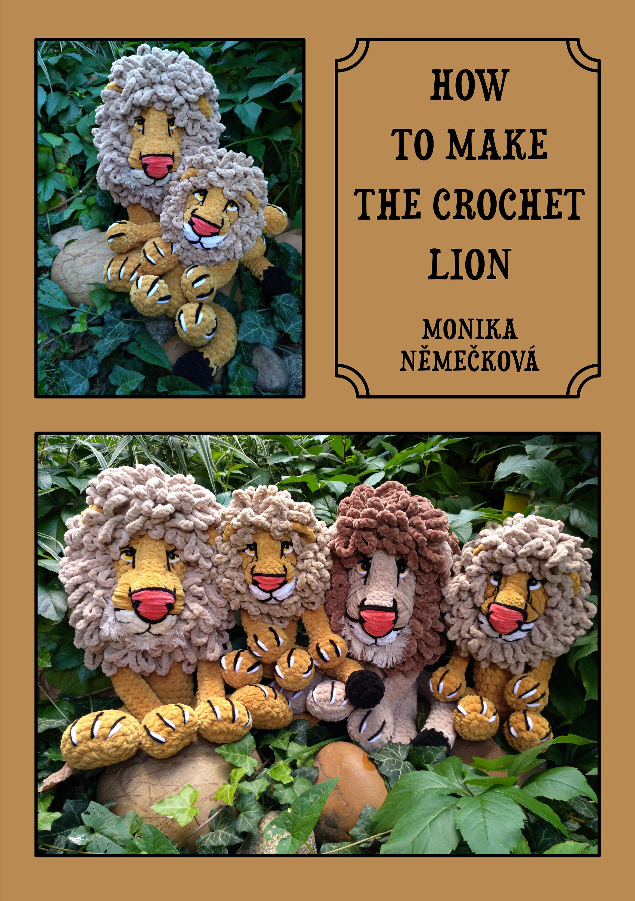 How to make the crochet lion. Pattern. Step by step.
