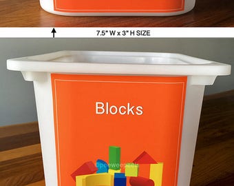 Toy bin labels | Etsy