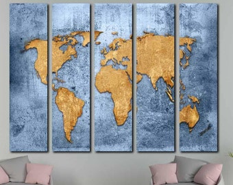 Abstract world map | Etsy