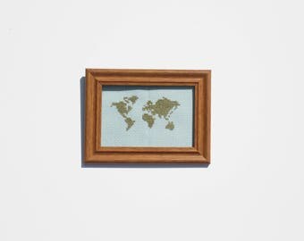 Map cross stitch | Etsy