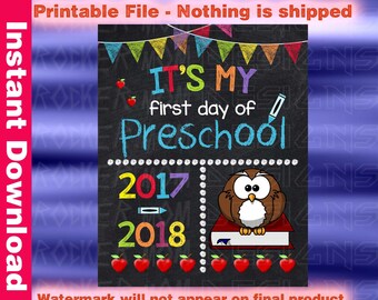 Preschool sign | Etsy