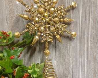 Gold tree topper | Etsy