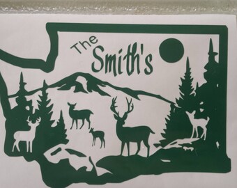 Deer family decal | Etsy
