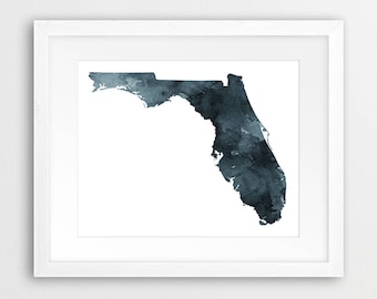 Florida Watercolor Map