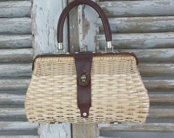 Wicker basket purse | Etsy