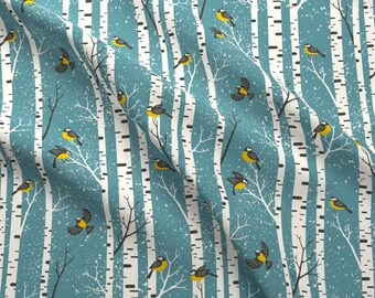 Birch tree fabric | Etsy