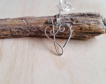 Treble clef heart | Etsy