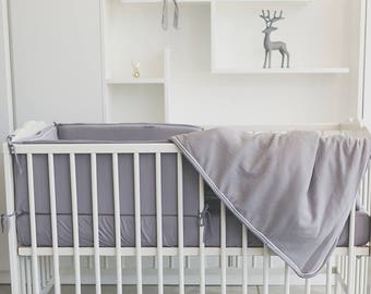 Grey baby bedding | Etsy
