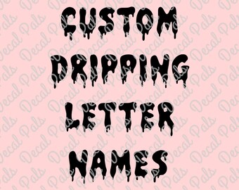 Dripping letters | Etsy