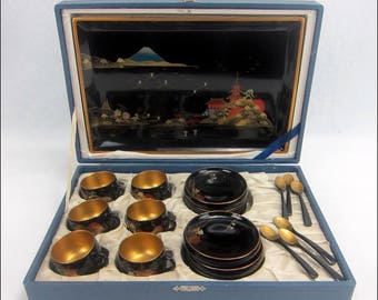 Black lacquer tray | Etsy