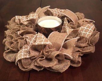Burlap centerpiece | Etsy