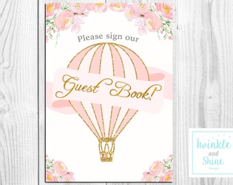 Hot air balloon sign | Etsy