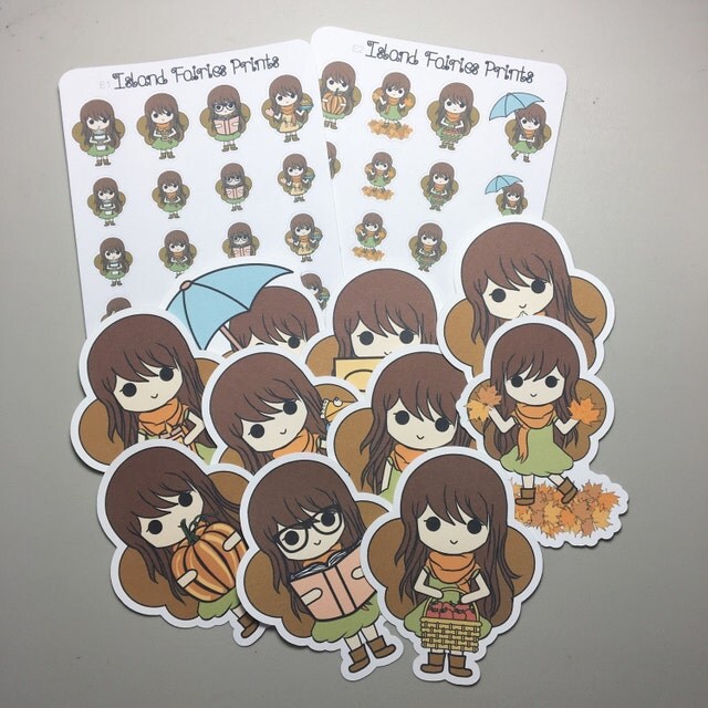 Original Handrawn Planner Stickers by IslandFairiesPrints on Etsy