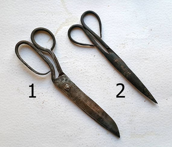 Antique scissors hand forged iron Vintage iron scissors
