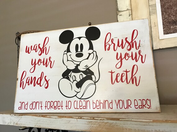 Mickey Mouse Bathroom Sign