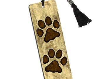 Paw print bookmark | Etsy