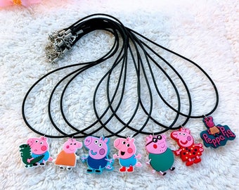 Peppa pig necklace | Etsy