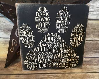 Paw print sign | Etsy