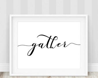 Large gather sign | Etsy