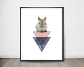 Geometric rabbit | Etsy