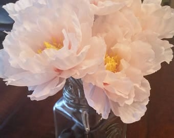 Blush pink peony | Etsy