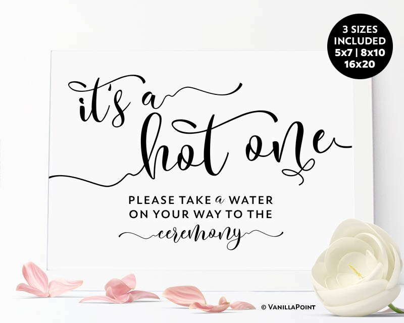 Wedding Water Bottle Sign Outdoor Wedding Signs Wedding