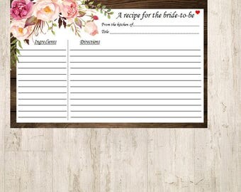 Rustic recipe cards | Etsy