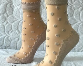 Sheer socks | Etsy
