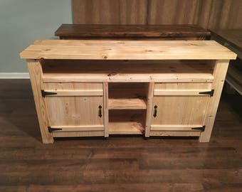 Rustic tv stand | Etsy