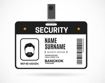 Custom id badge | Etsy