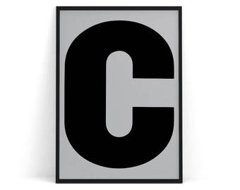 Letter c print | Etsy