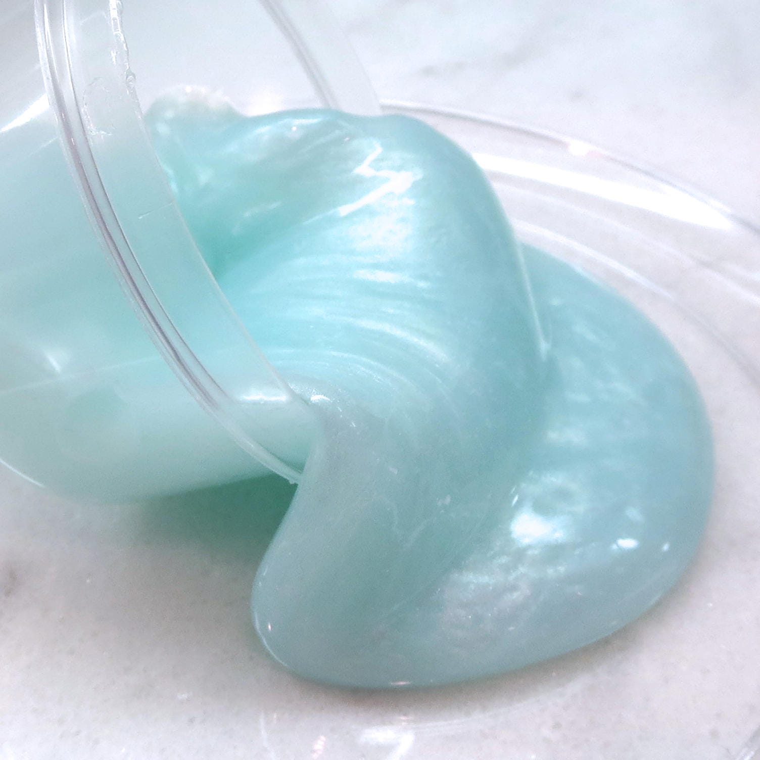 Aqua Pearlescent Slime Pearl Slime Borax Free Non Toxic