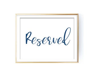 Reserved card | Etsy