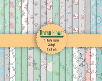 Dandelion Digital Papers Craft Paper Digital Paper Flower