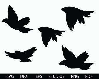 Birds flying dxf | Etsy