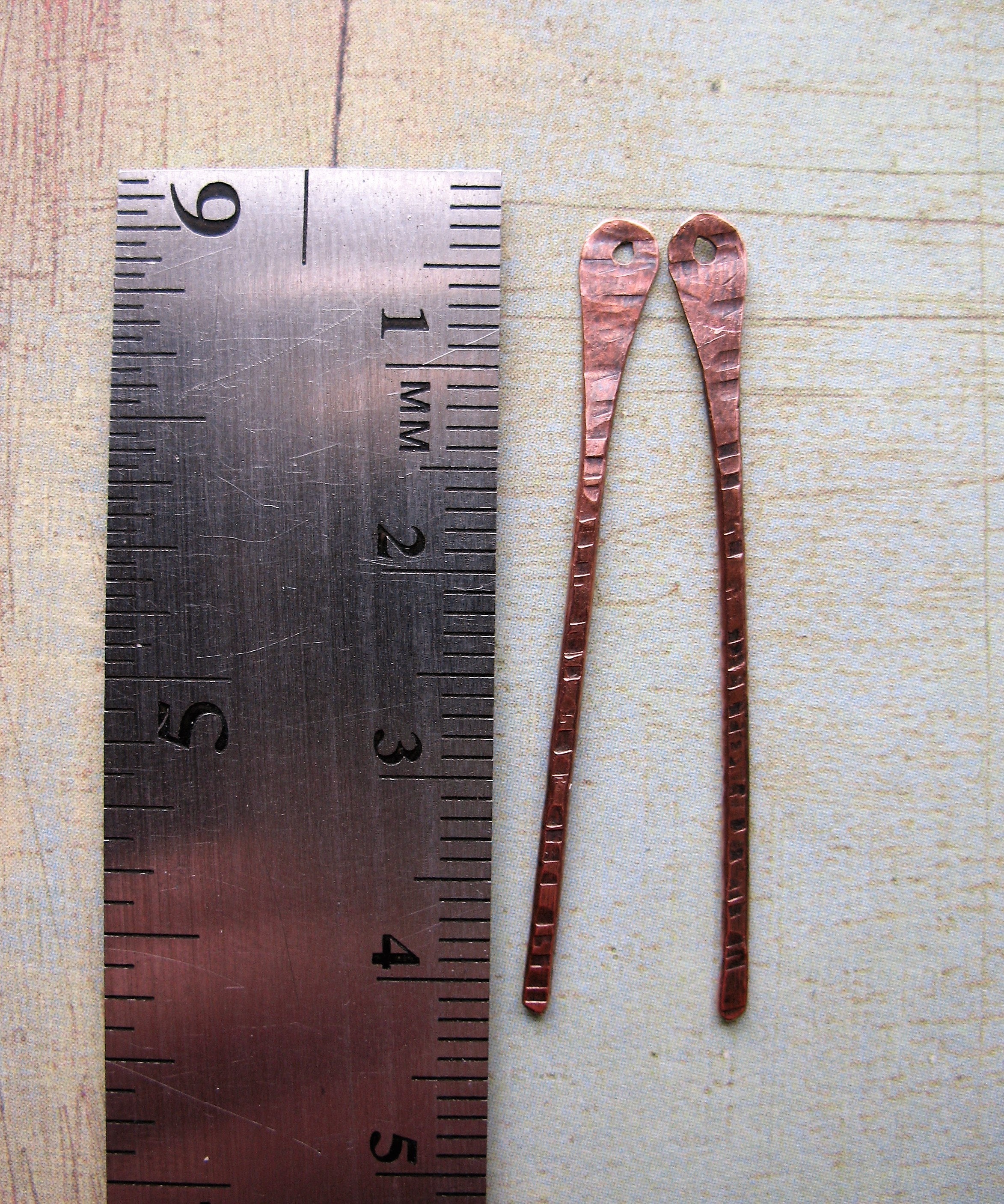 Antique Copper Notched Sticks - 1 pair - 1.5 inch - 16 gauge from ...