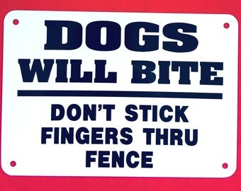 Dog bite sign | Etsy