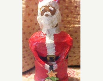 Paper mache santa | Etsy