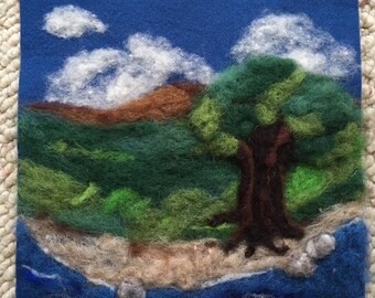 Felted landscape | Etsy