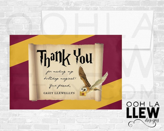 Harry Potter Thank You Card Harry Potter Thank You Harry