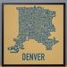 Denver Neighborhood Map Poster or Print Original Artist of
